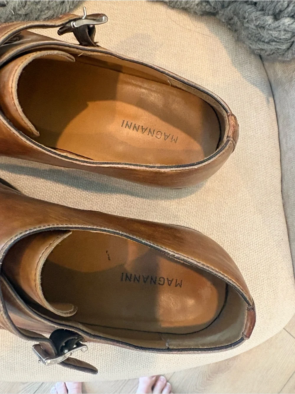 Magnanni | Shoes | Magnanni Brown Leather Double Monk Strap Dress Shoes ...